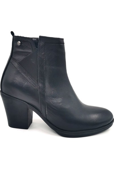 Inci Topuk Fermuarlı Hakiki Deri Bot 004 000061