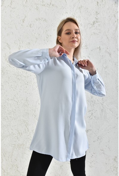 Brm Boyfriend Tesettür Uzun Gömlek