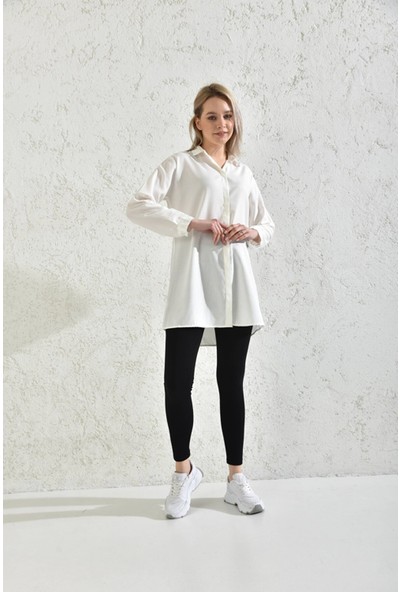 Brm Boyfriend Tesettür Uzun Gömlek