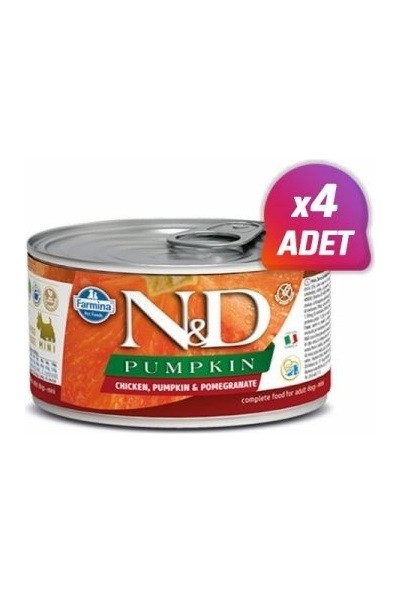 N&D Balkabaklı Tavuk ve Narlı Köpek Konservesi 140 gr 4 Adet N&D Balkabaklı Tavuk ve Narlı Köpek Konservesi 140 gr 4 Adet