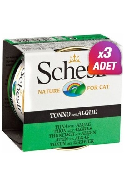 3 Adet - Schesir Ton Balıklı ve Deniz Bitkili Jöleli Kedi Konservesi 85 gr 3 Adet - Schesir Ton Balıklı ve Deniz Bitkili Jöleli Kedi Konservesi 85 gr