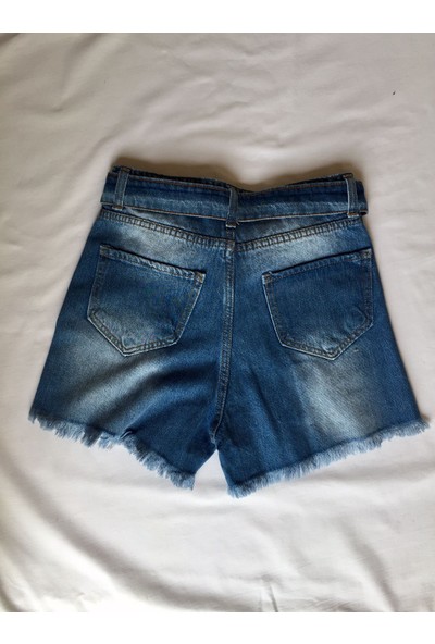 DaisyModa Yüksek Bel Likrasız Kot Şort DaisyModa Yüksek Bel Likrasız Kot Şort
