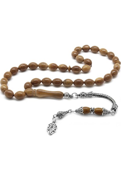 Nipora 925 Ayar Gümüş Püsküllü Açık Renk Arpa Kesim Kuka Tesbih Nipora 925 Ayar Gümüş Püsküllü Açık Renk Arpa Kesim Kuka Tesbih