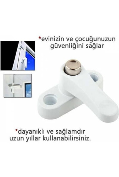 Kayamu Pvc Kapı Pencere Emniyet Kilidi - Düğmeli Pimapen Kilidi - Çelik
