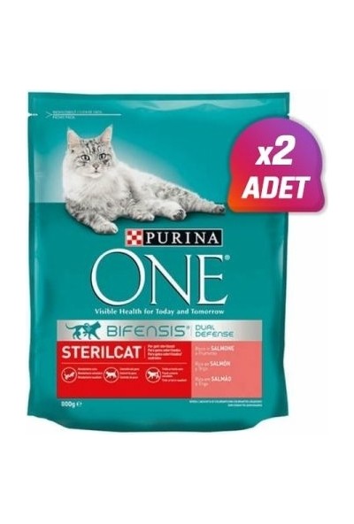 2 Adet - Purina One Sterilised Somonlu Kısırlaştırılmış Kedi Maması 800 gr 2 Adet - Purina One Sterilised Somonlu Kısırlaştırılmış Kedi Maması 800 gr
