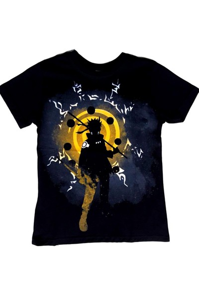 Orijin Siyah Regular Pamuklu Anime Baskılı Çocuk T-Shirt Shadow Of Naruto Orijin Siyah Regular Pamuklu Anime Baskılı Çocuk T-Shirt Shadow Of Naruto