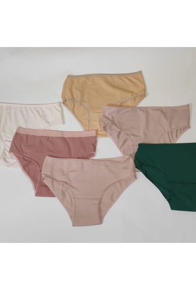 Karaz 6 Adet Kadın Dikişsiz Lazer Kesim Esnek Iz Yapmayan Külot S6