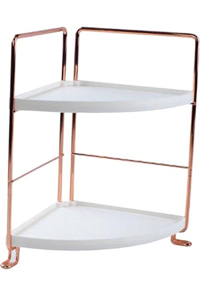 2 Katmanlı Mutfak Baharat Raf Depolama Organizatör Baharat Şişe Standı Altın B