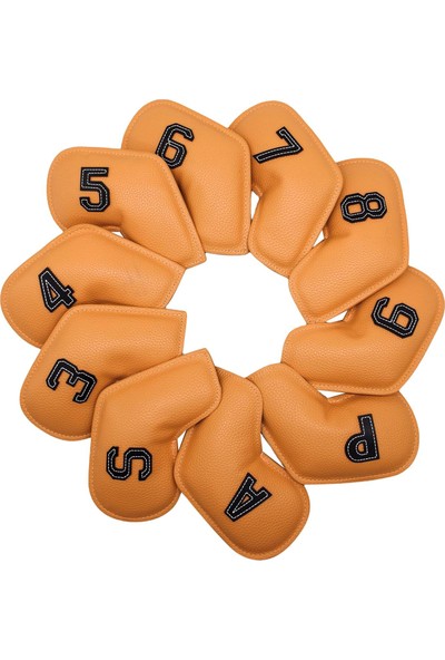 Homyl 10 Parça Golf Demir Başkak Seti 3,4,5,6,7,8,9, A, S, P Kulüp Nakış Numarası Turuncu Homyl 10 Parça Golf Demir Başkak Seti 3,4,5,6,7,8,9, A, S, P Kulüp Nakış Numarası Turuncu