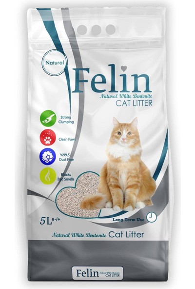 Felin Naturel Kokusuz Kedi Kumu 5lt