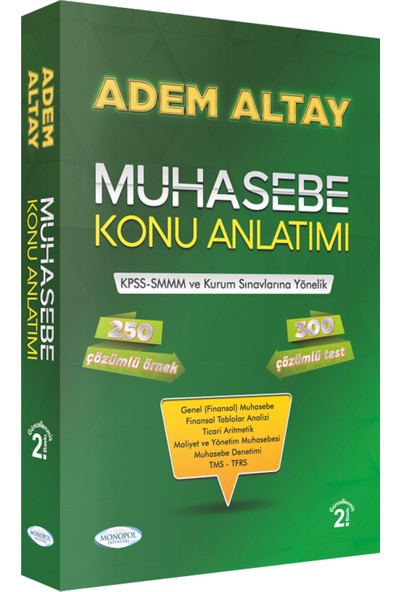 Monopol Yayınları Muhasebe Konu Anlatımı 2.baskı (Iadesizdir)