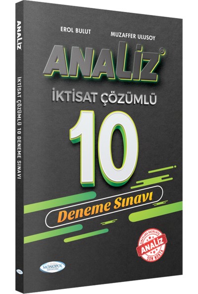 Monopol Yayınları Analiz Iktisat Çözümlü 10 Deneme Sınavı (Iadesizdir)