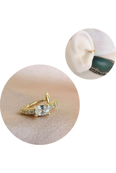 Bylin Zirkon Taşlı Kıkırdak (Sıkıştırma) Earcuff - Tek Adet Bylin Zirkon Taşlı Kıkırdak (Sıkıştırma) Earcuff - Tek Adet