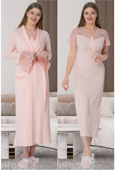 Mecit 5614 Kadın Gecelik Sabahlık Takım