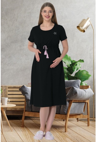 Mecit 5643 Emzirme Özellikli Lohusa Elbise