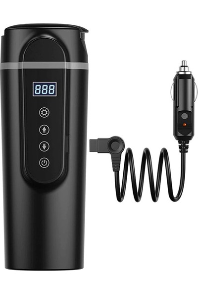 Ally 420ML Paslanmaz Çelik Araç Için 12V-24V Su Isıtıcı Termos