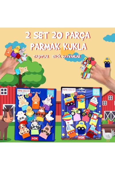 Tox 2 Set - 20 Parça Tox Taşıtlar ve Evcil Hayvanlar Parmak Kukla T772 T181 Tox 2 Set - 20 Parça Tox Taşıtlar ve Evcil Hayvanlar Parmak Kukla T772 T181