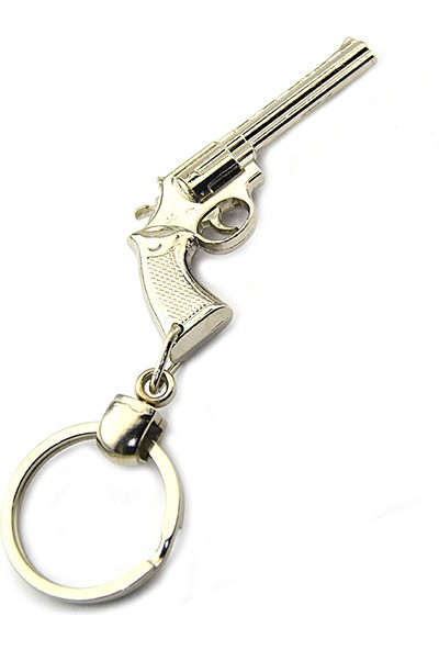 Anahtarlık Sepeti 45 Lik Toplu Kovboy Tabancası Anahtarlık - Nikel