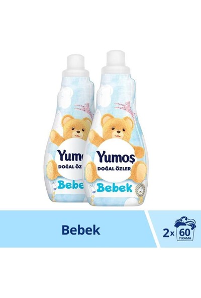 Yumoş Doğal Özler Bebek Konsantre Yumuşatıcı 1200 ml x 2 Adet
