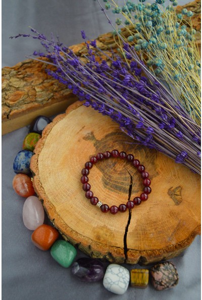 Orijinal Lal Granat (Güç Taşı) Doğal Taş Bileklik Orijinal Lal Granat (Güç Taşı) Doğal Taş Bileklik