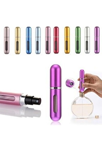 Doldurulabilir Alüminyum Cep Boy Parfüm Şişesi 5 ml Doldurulabilir Alüminyum Cep Boy Parfüm Şişesi 5 ml