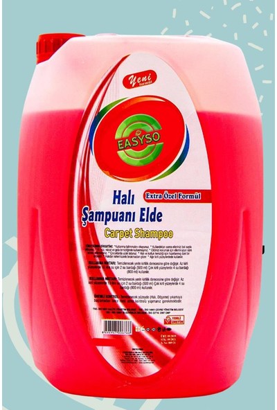 Easyso Halı Şampuanı Elde 4l, Extra Özel Formül, Yüksek Hijyen Easyso Halı Şampuanı Elde 4l, Extra Özel Formül, Yüksek Hijyen