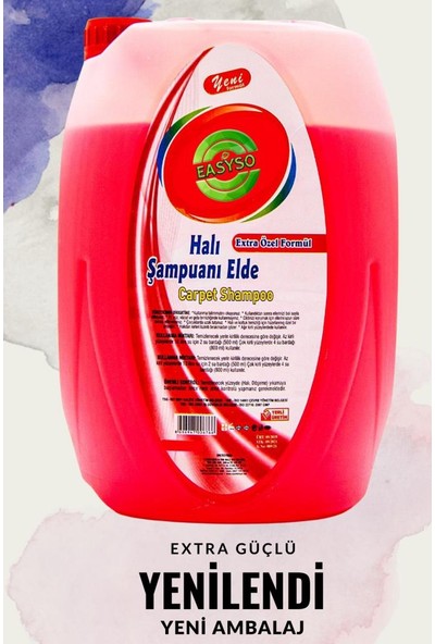 Easyso Halı Şampuanı Elde 4l, Extra Özel Formül, Yüksek Hijyen Easyso Halı Şampuanı Elde 4l, Extra Özel Formül, Yüksek Hijyen