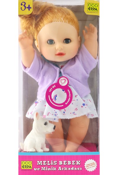 Erpa Oyuncak Melis Bebek Türkçe Konuşan Hayvancıklı Mor Hırkalı