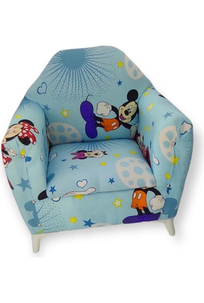 Lady Moda Mavi Mickey Mause Ayaklı Çocuk Odası Mobilya Koltugu Lady Moda Mavi Mickey Mause Ayaklı Çocuk Odası Mobilya Koltugu