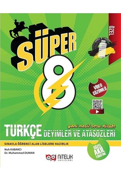 Nitelik Yayınları 8. Sınıf LGS Türkçe Deyimler ve Atasözleri Soru Bankası