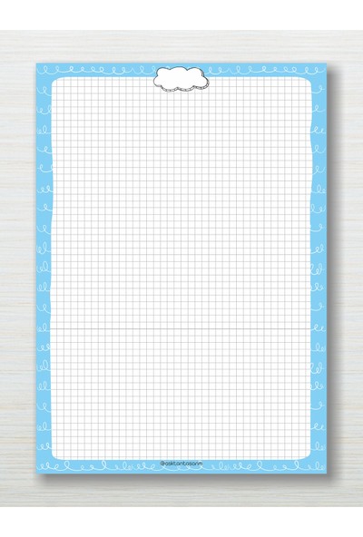 Aşktan Basım Hizmetleri Mavi Kareli Bloknot A4 - 21X30 cm Aşktan Basım Hizmetleri Mavi Kareli Bloknot A4 - 21X30 cm