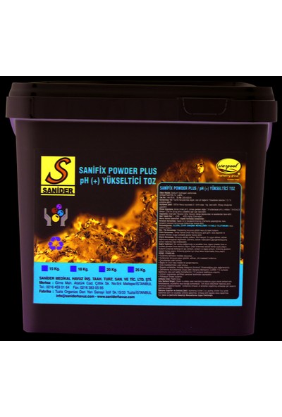 Sanifix Toz Ph Yükseltici 20 kg Sanifix Toz Ph Yükseltici 20 kg