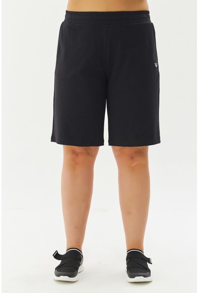 Bilcee Kadın Siyah Büyük Beden Şort 0190 Bilcee Kadın Siyah Büyük Beden Şort 0190