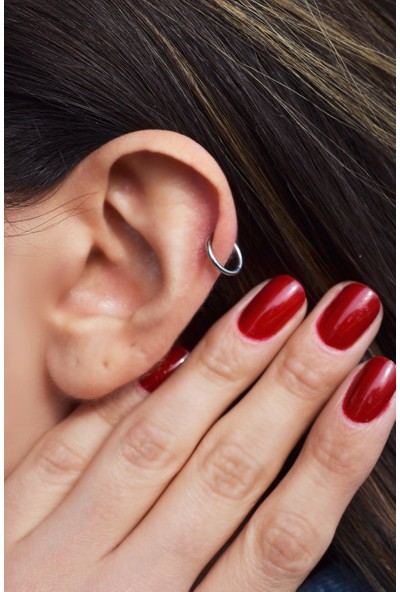 Sacce Scarves&Accessories Çelik Düz Halka Tragus Piercing Helix Kıkırdak Küpesi Sacce Scarves&Accessories Çelik Düz Halka Tragus Piercing Helix Kıkırdak Küpesi