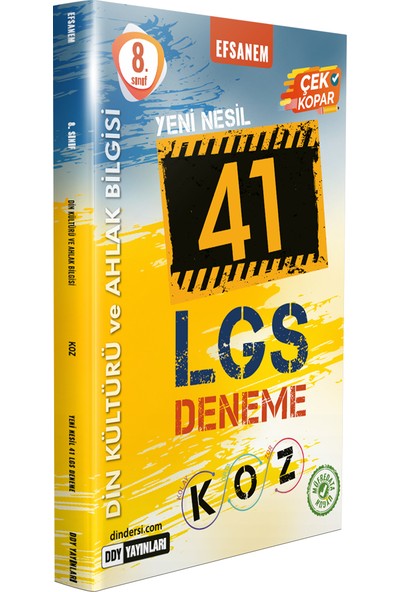 Ddy Yayınları 8.sınıf LGS Din Kültürü ve Ahlak Bilgisi Efsane 41 Deneme