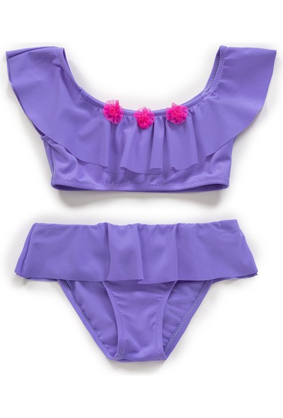 Endeep Kız Çocuk Volanlı Aksesuarlı Lila Bikini Takımı Endeep Kız Çocuk Volanlı Aksesuarlı Lila Bikini Takımı