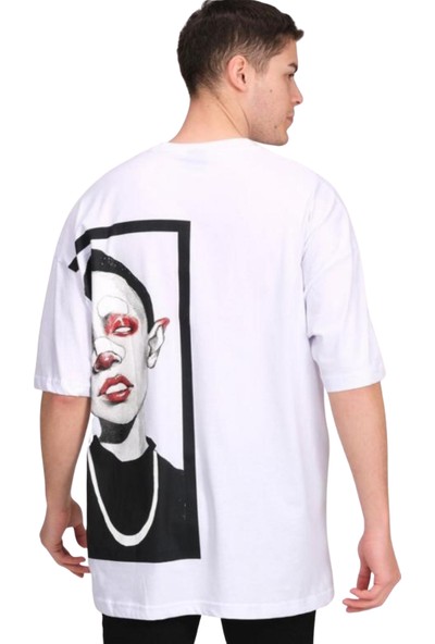 Saw Unisex Oversize %100 Pamuk Bisiklet Yaka Sırt Baskılı T-Shirt Travis Scott Saw Unisex Oversize %100 Pamuk Bisiklet Yaka Sırt Baskılı T-Shirt Travis Scott