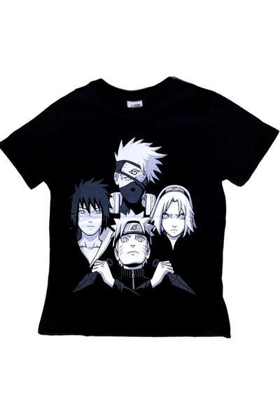 Orijin Siyah Unisex Regular Pamuklu Anime Baskılı Çocuk T-Shirt Four For One Orijin Siyah Unisex Regular Pamuklu Anime Baskılı Çocuk T-Shirt Four For One