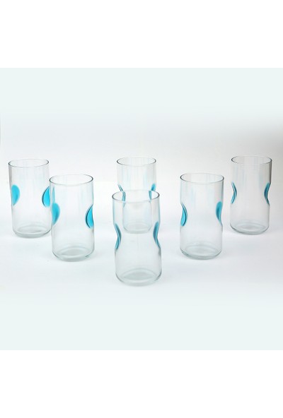 Fecra Giove Cooler 6'lı Meşrubat Bardağı Seti Mavi