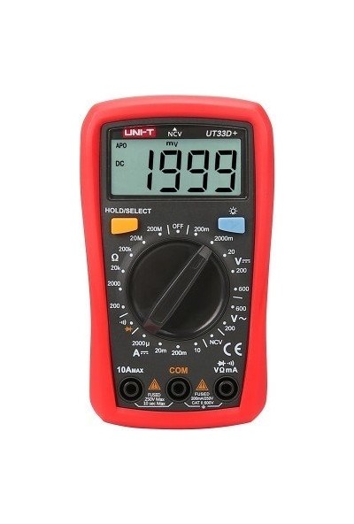 Unı-T Unit Ut 33D+ 600V 10A Dijital Multimetre Unı-T Unit Ut 33D+ 600V 10A Dijital Multimetre