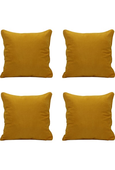 Art Hage Hardal 4'Lü Set Kırlent Kılıfı