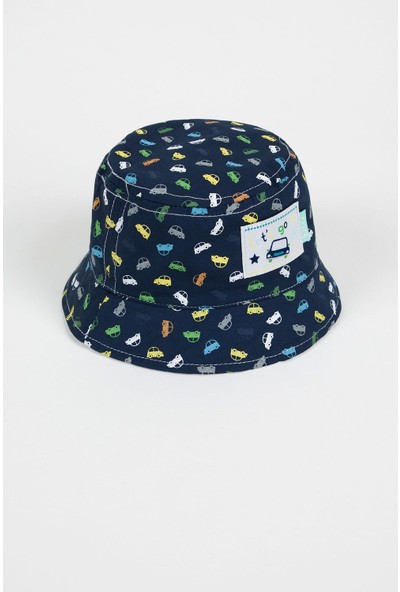 Kitti Erkek Bebek Desenli Kova Şapka