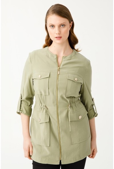 Ekol Kadın Büyük Beden Trençkot