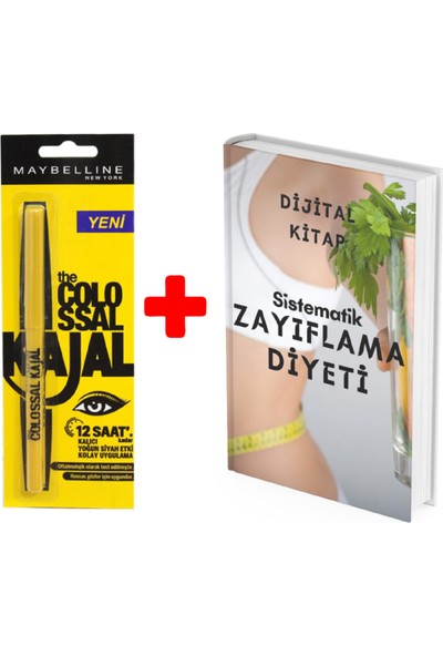 Maybelline Siyah Kalem Colossal Kajal Göz Kalemi + Diyetisyenden Sistematik Zayıflama Diyeti, Ikili Set Olarak Maybelline Siyah Kalem Colossal Kajal Göz Kalemi + Diyetisyenden Sistematik Zayıflama Diyeti, Ikili Set Olarak