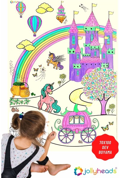 Jolly Heads Sihirli Dünya Dev Boyama - Dev Boyama Kağıdı 70X100 cm