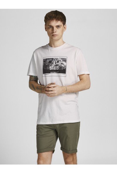 Jack & Jones Bisiklet Yaka Baskili Tisört