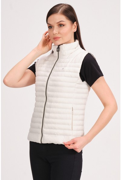Pique Kadın Yelek Elyaf Dolgulu Kadın Şişme Yelek