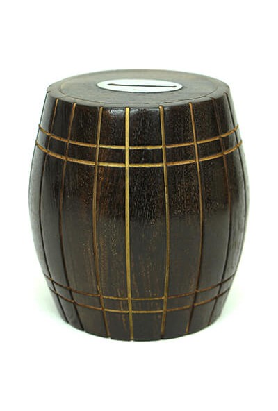 Fıçı Görünümlü Ahşap Kumbara