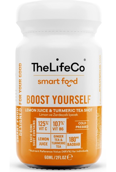 Thelifeco Limon ve Zerdeçallı Içecek “boost Yourself” 60ML Thelifeco Limon ve Zerdeçallı Içecek “boost Yourself” 60ML