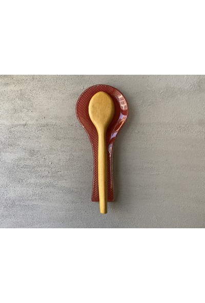 Zigo Glass Kliun Kırmızı Cam Kirlik Kaşıklık